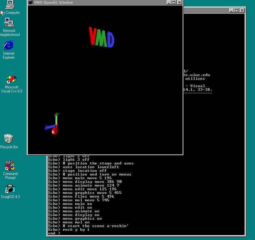 VMD Windows Screen Shots